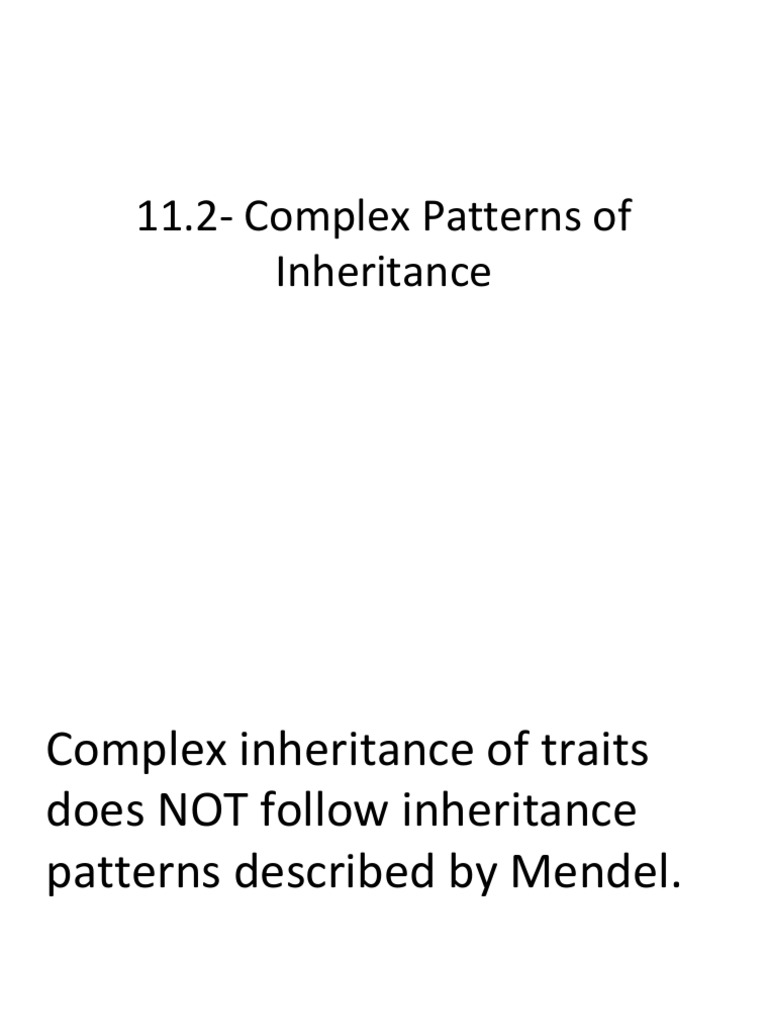 11-2 Complex Patterns of Inheritance | PDF | Dominance (Genetics) | Allele