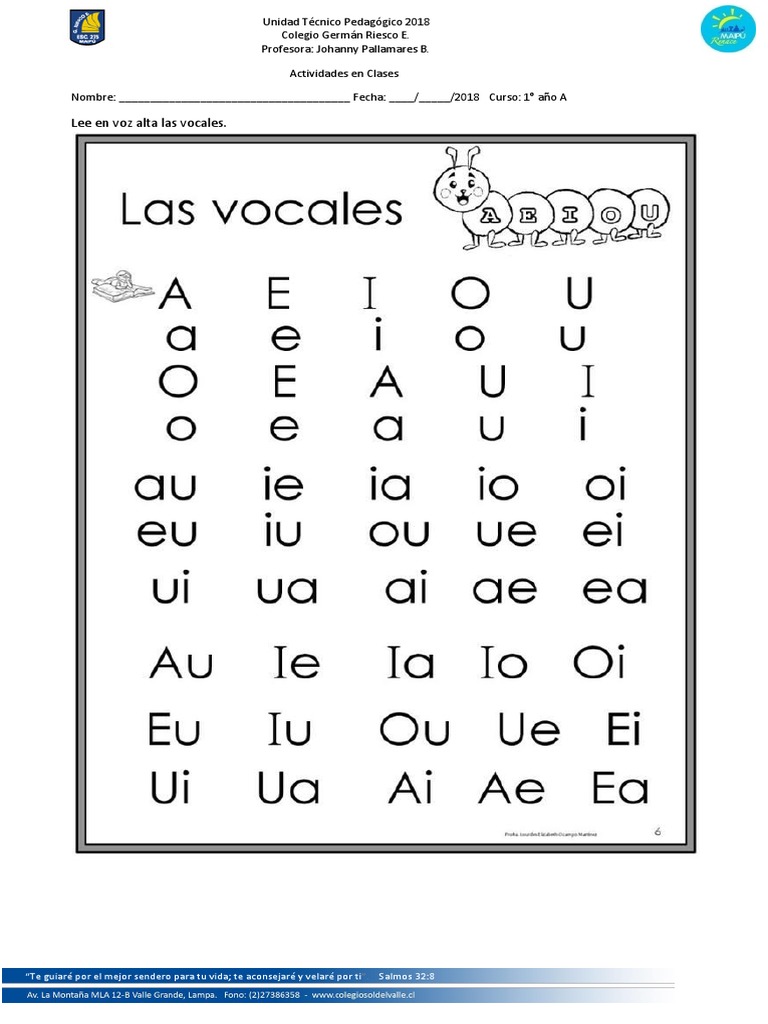 Leer Las Vocales | PDF