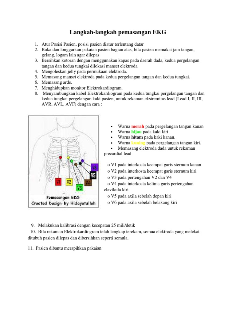 Langkah-Langkah Pemasangan EKG | PDF