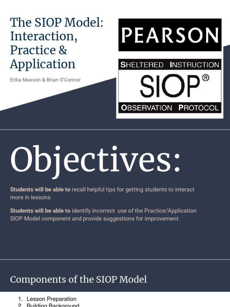 Siop Model | PDF | Language Development | Teachers