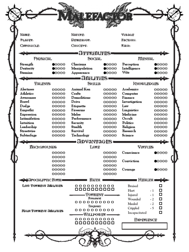 Demon - Malefactor 1 | PDF | Role Playing Games | Gaming