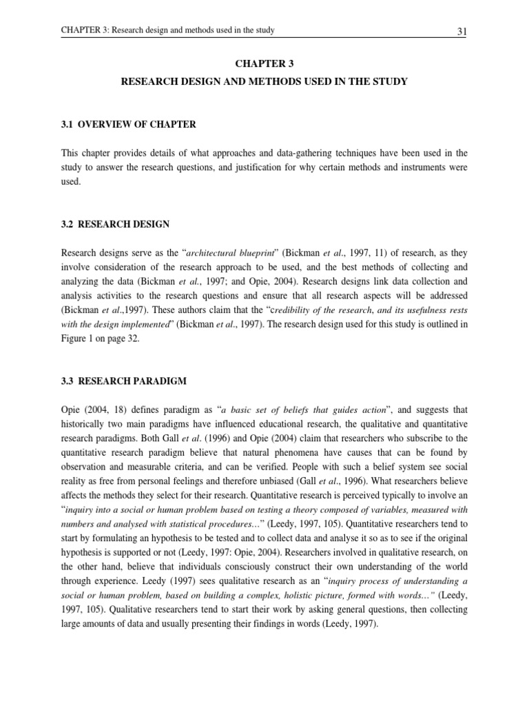 Chapter 3 | PDF | Questionnaire | Survey Methodology