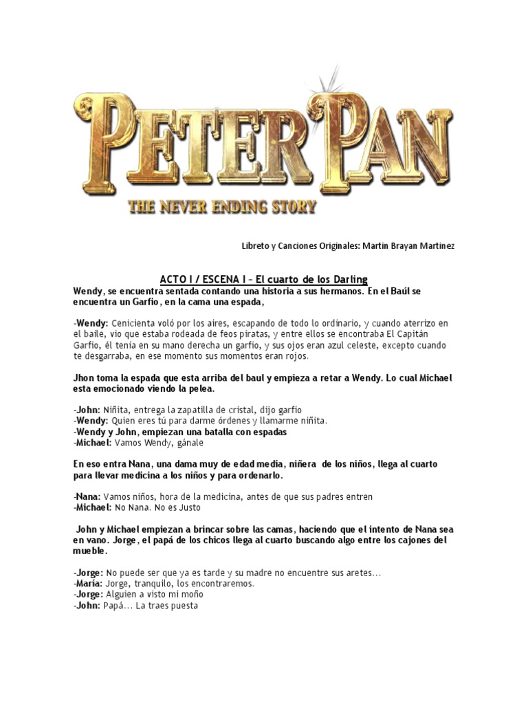 Musical Completo Peter Pan | PDF | Peter Pan | Neverland