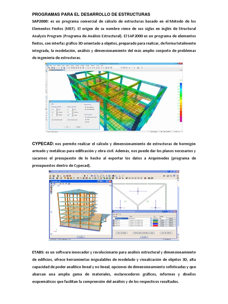 Programas para El Desarrollo de Estructuras | PDF
