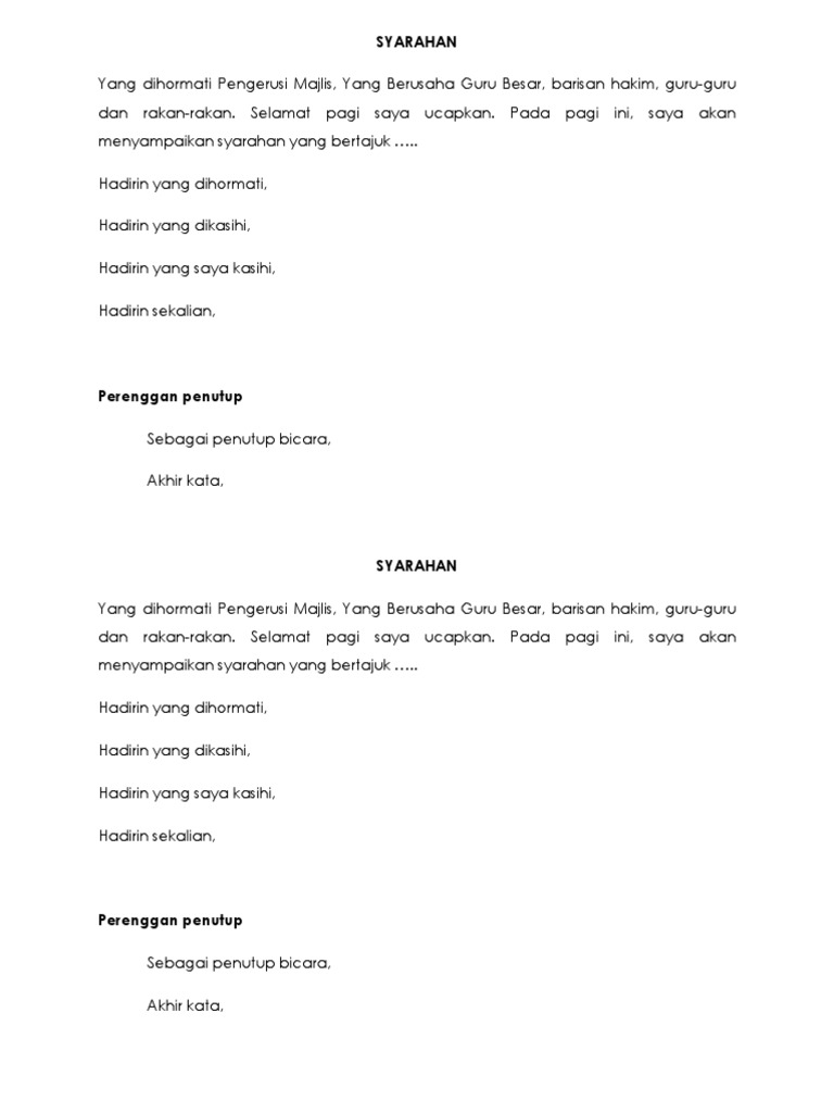 Format Syarahan | PDF