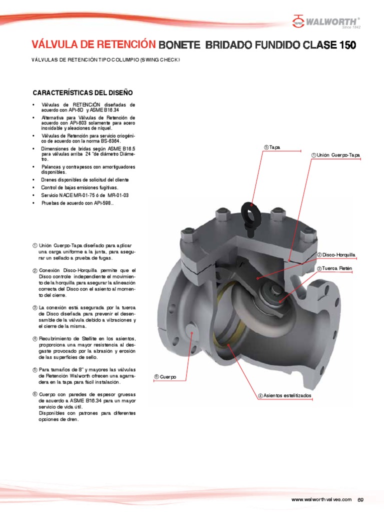 Valvula Swing Check | PDF | Tecnologías de gas | Plomería