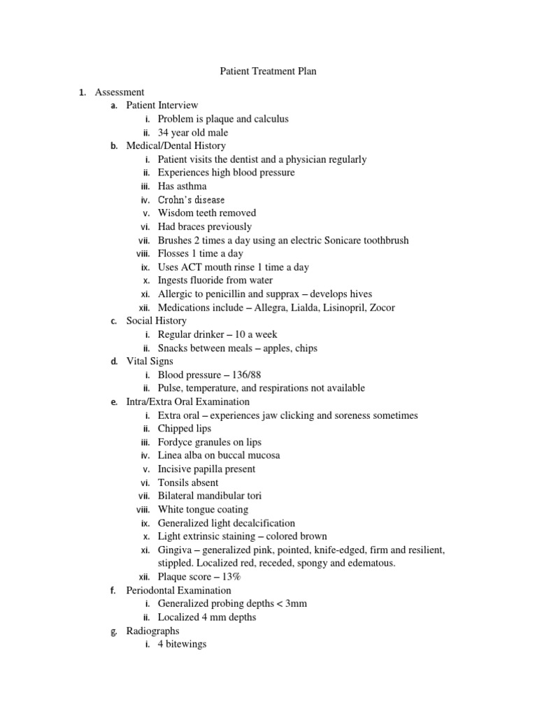 Treatment Planning | PDF | Dentistry | Mouth
