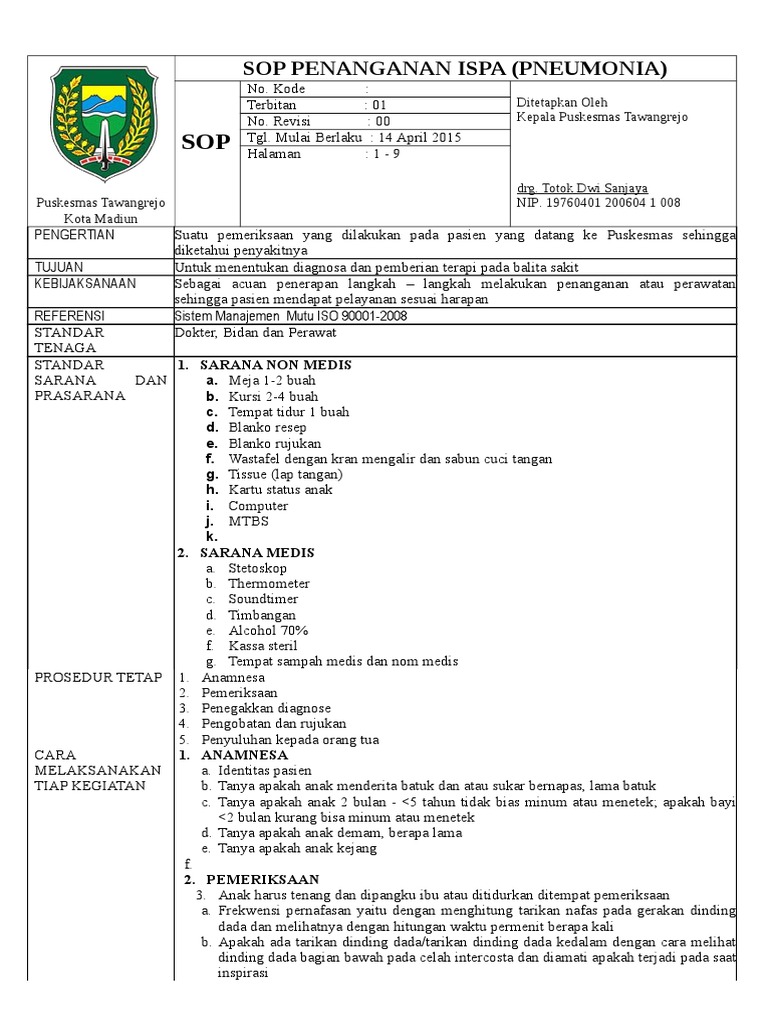 Sop Ispa Pneumonia Dan Diare | PDF