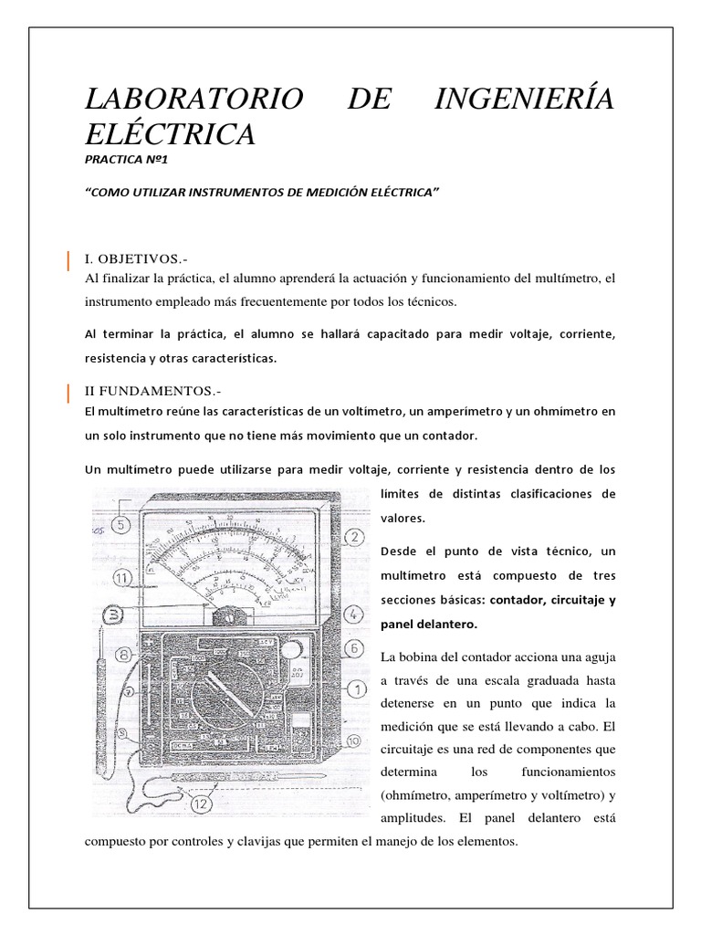 Laboratorio de Ingeniería Eléctrica | PDF | Generación eléctrica ...