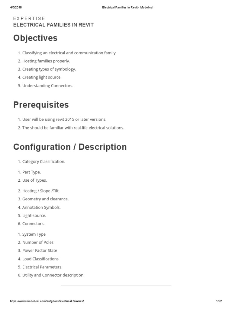 4-Electrical Families in Revit - Modelical | PDF | Autodesk Revit ...