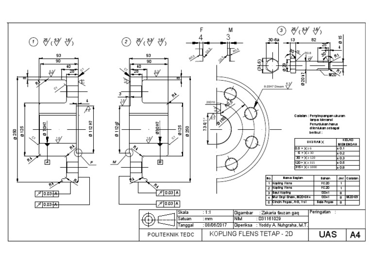 Kopling Flens Tetap 2D - Copy - PDFN | PDF