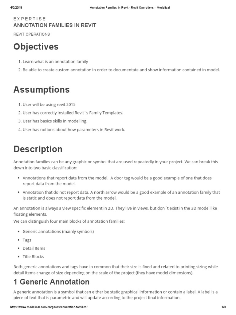 6-Annotation Families in Revit - Revit Operations - Modelical | PDF ...
