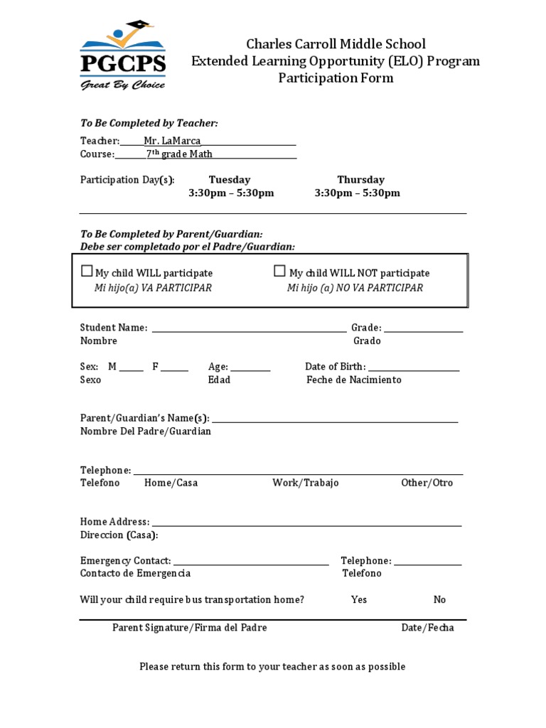 Elo 2017 Participation Form 1 1 | PDF