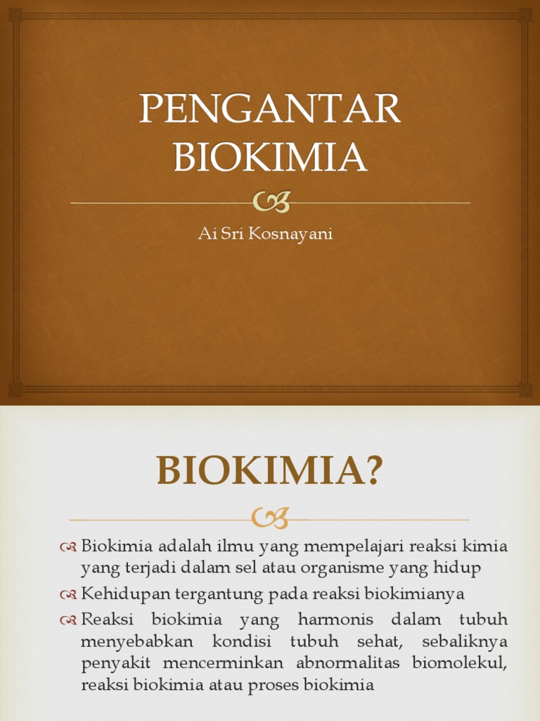 Pengantar Biokimia | PDF