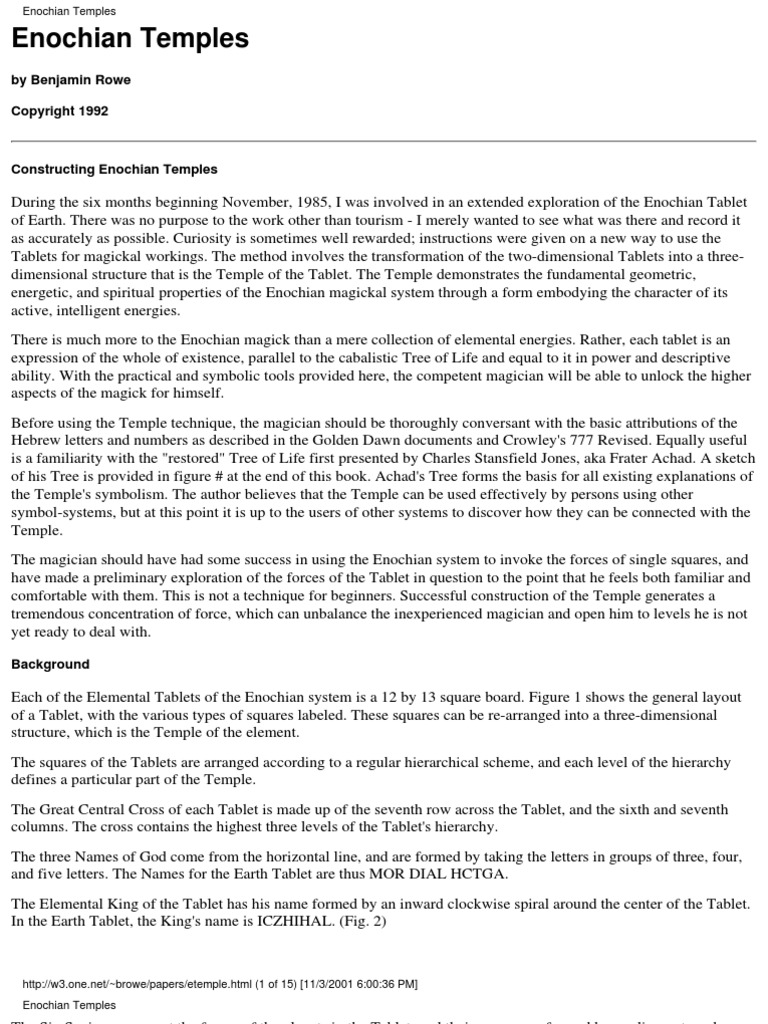 Enochian Temples | PDF | Astrological Sign | Magic (Paranormal)