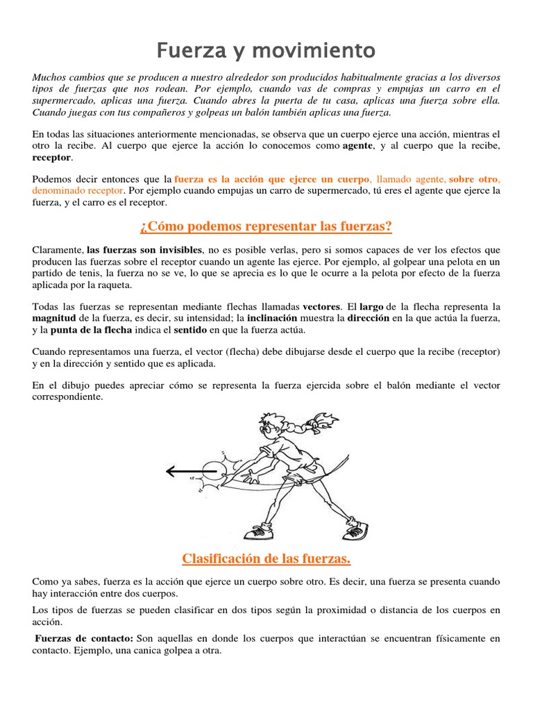 Fuerza y Movimiento | PDF | Fuerza | Movimiento (física)