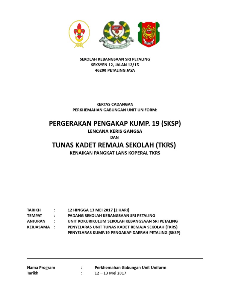Kertas Kerja Gabungan Tkrs N Pengakap | PDF