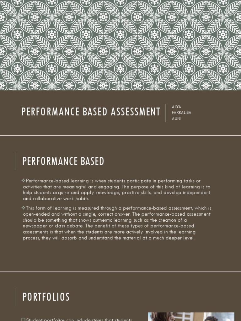 Performance-Based Assessment Strategies | PDF | Educational Assessment ...