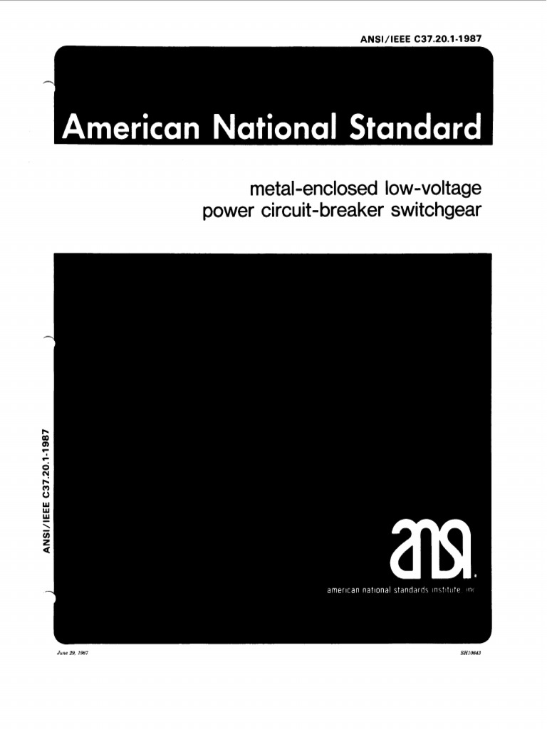 Ieee C37.20.1-1987 | PDF | Fuse (Electrical) | Electrical Engineering
