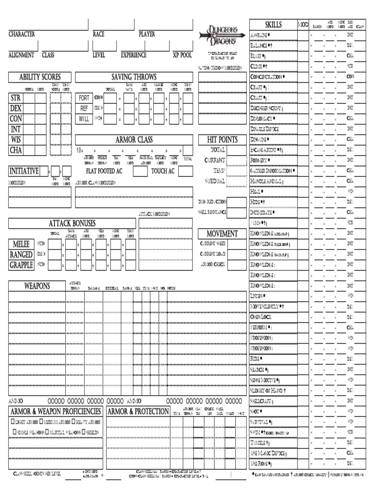 35e Character Basic 2 | PDF | Role Playing Games | Leisure