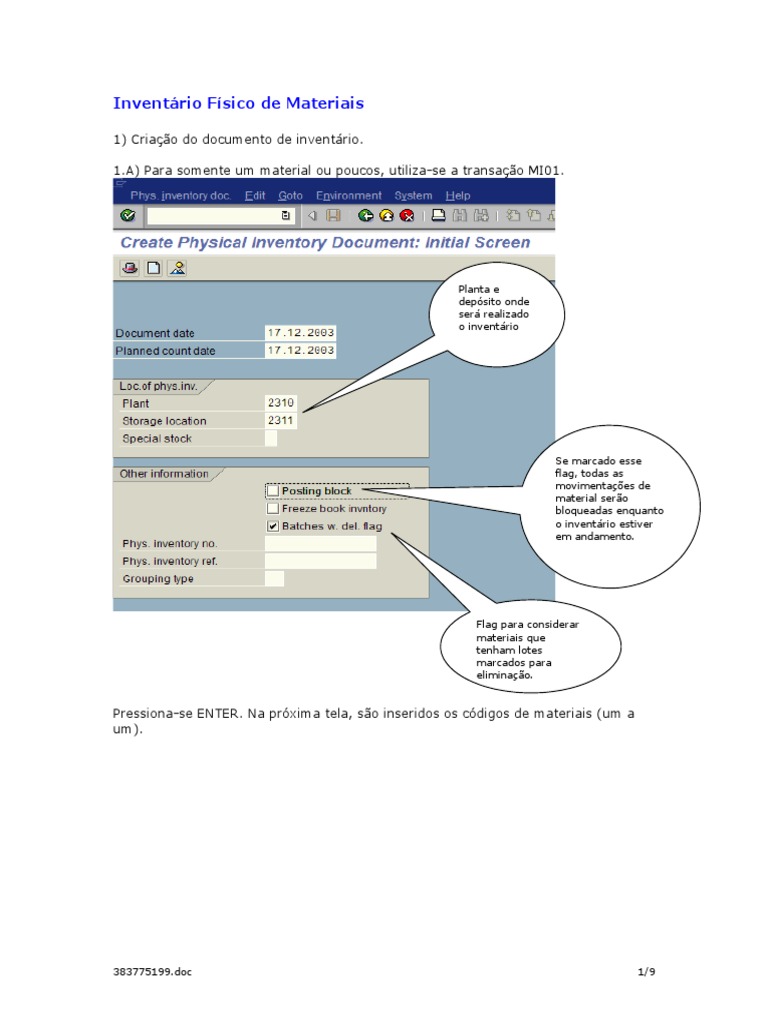 Manual Inventário Físico de Materiais | PDF | Contabilidade | Inventário