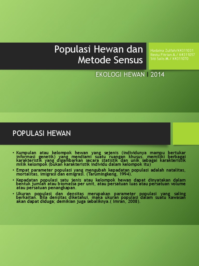 Ekowa Metode Sensus | PDF