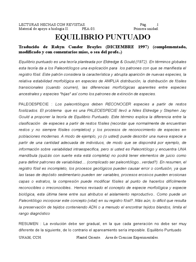 06 Equilibrio Puntuado