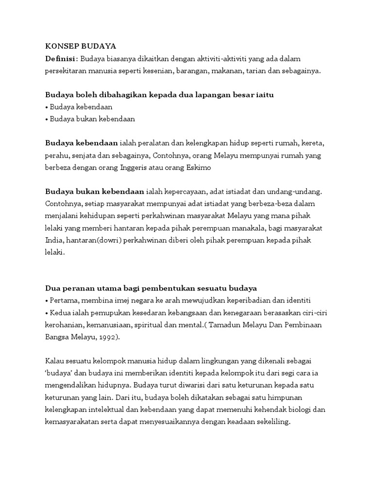 Konsep Budaya | PDF