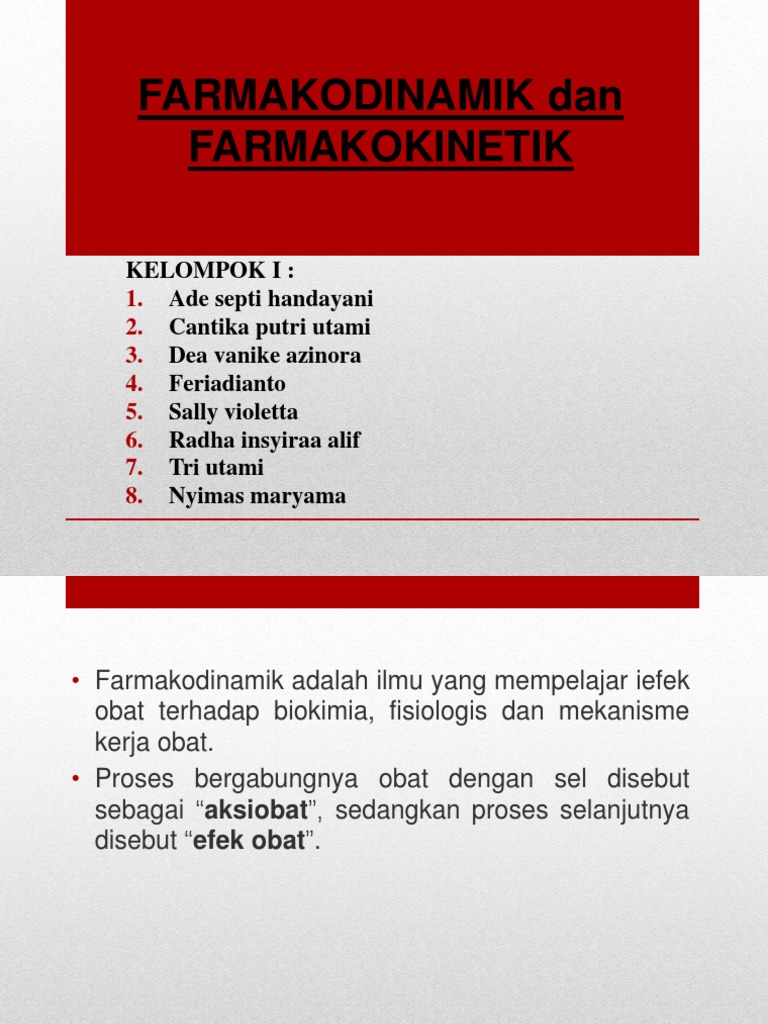 Farmakokinetik Dan Farmakodinamik | PDF