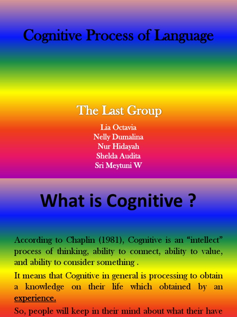 Cognitive Process of Language | PDF