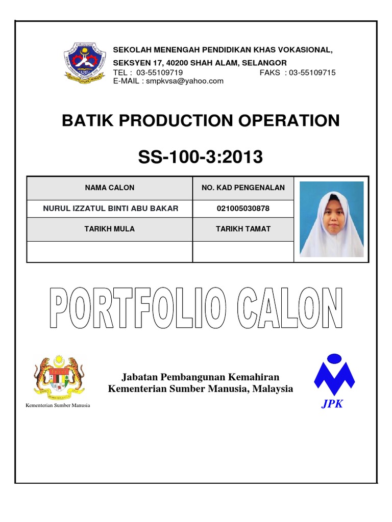 Cover Portfolio Izzatul Bpo2 2018 | PDF