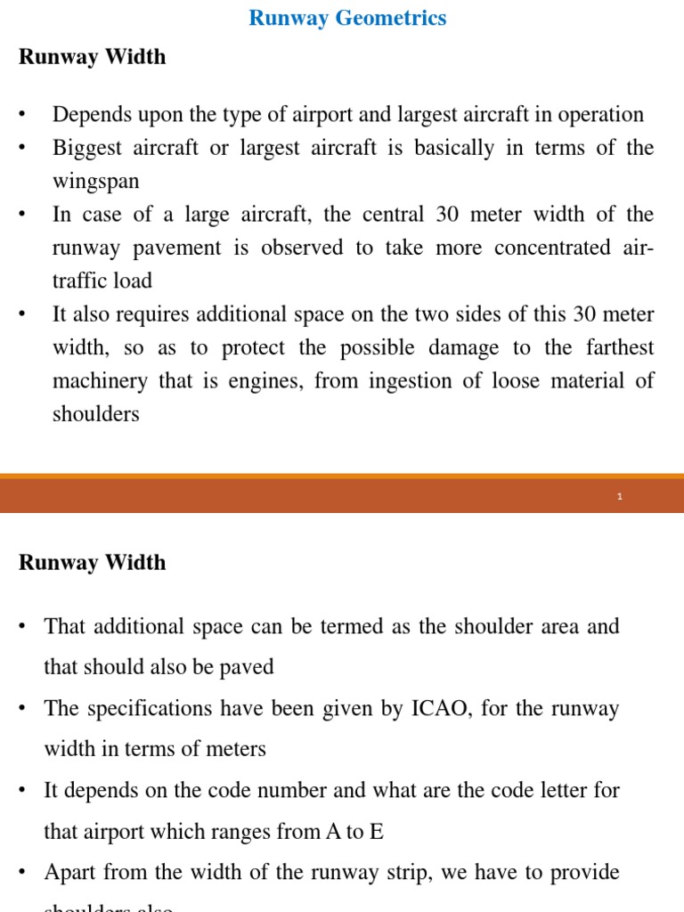 Airport Runway Width Specifications | PDF