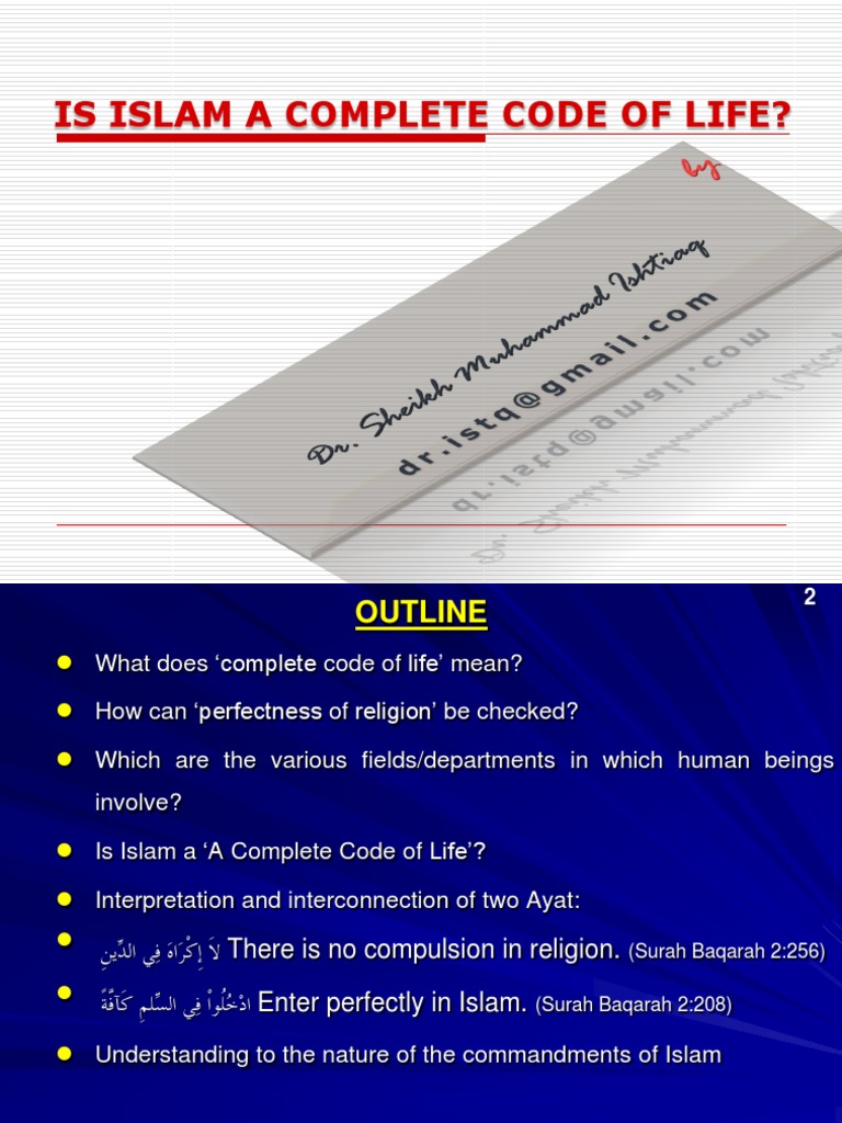 2 Is Islam A Complete Code of Life by DR S M Ishtiaq | PDF | Prophets ...