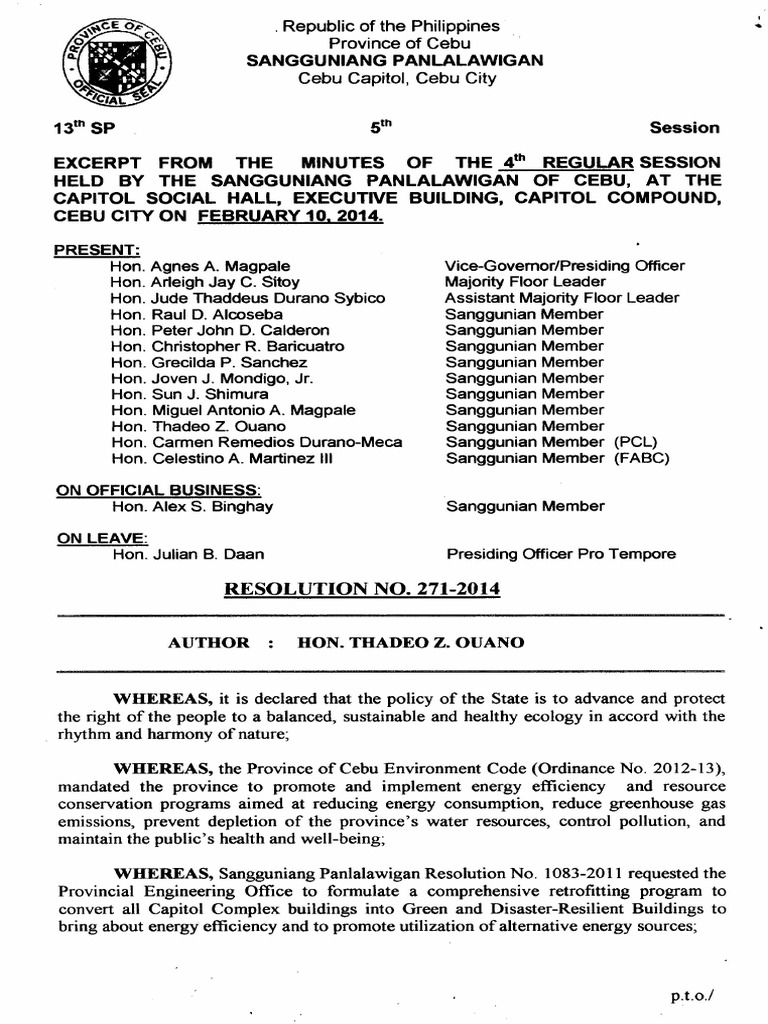 Province Of Cebu Green And Disaster Resilient Building Program Pdf