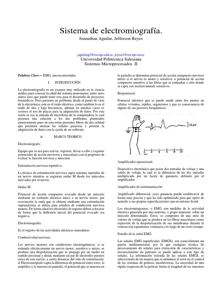 Optimización de EMG con Microcontrolador | PDF | Electromiografia | Nervio