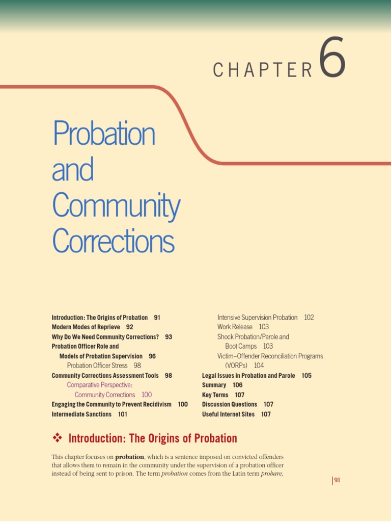 Probation and Community Corrections: A Concise Overview | PDF ...