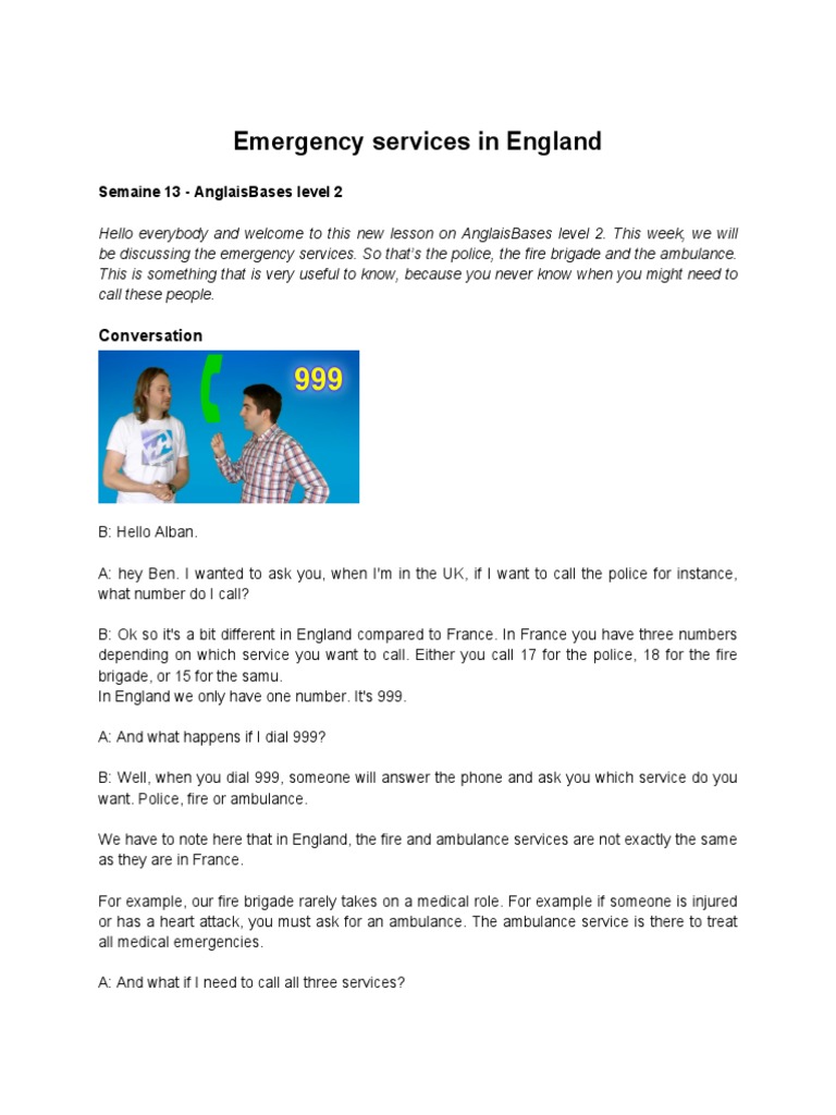 Semaine13 Emergency Services | PDF | Ambulance | Emergency Medical Services