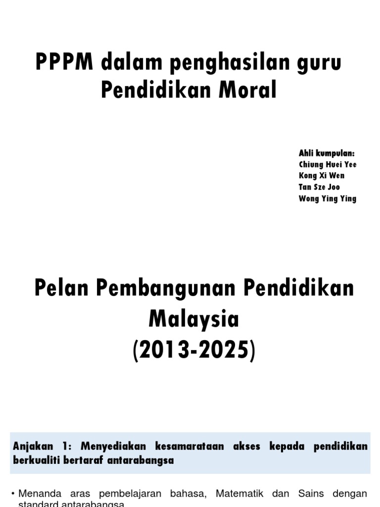 Peranan Guru Pendidikan Moral Dalam Merealisasikan PPPM | PDF