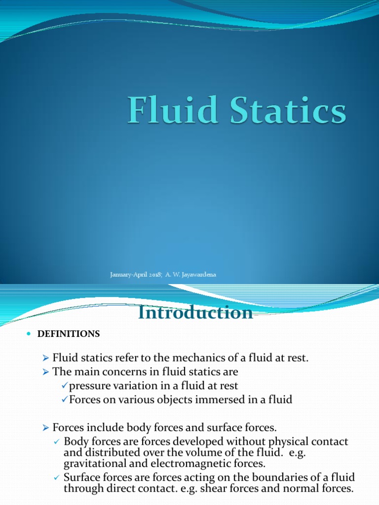 Fluid Statics | PDF | Buoyancy | Pressure Measurement