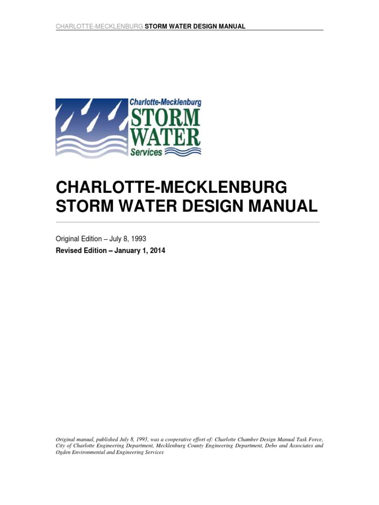 Storm Water Design Manual Complete 2014 | PDF | Stormwater | Storm Drain