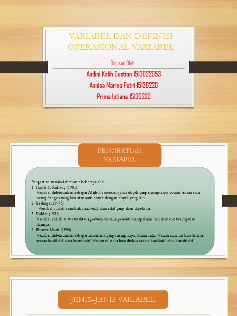 Variabel Dan Definisi Operasional Variabel | PDF