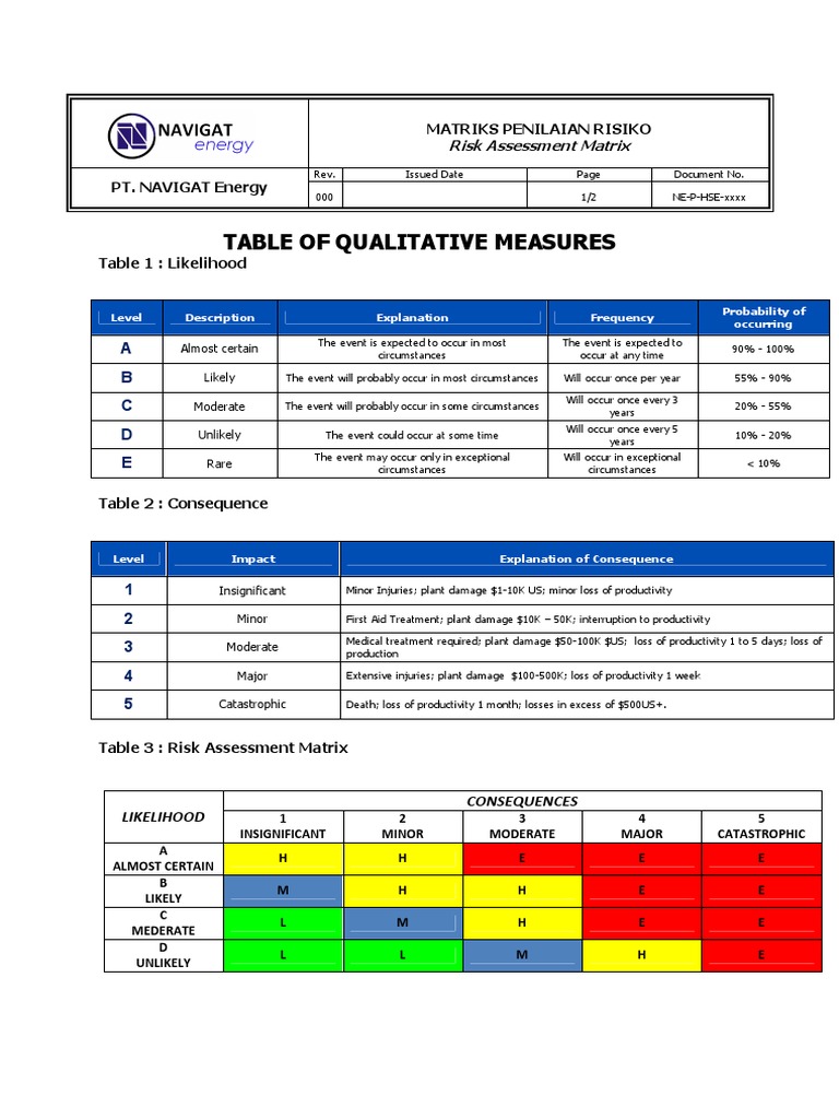 Risk Assessment Matrix | PDF | Risk Assessment | Risk