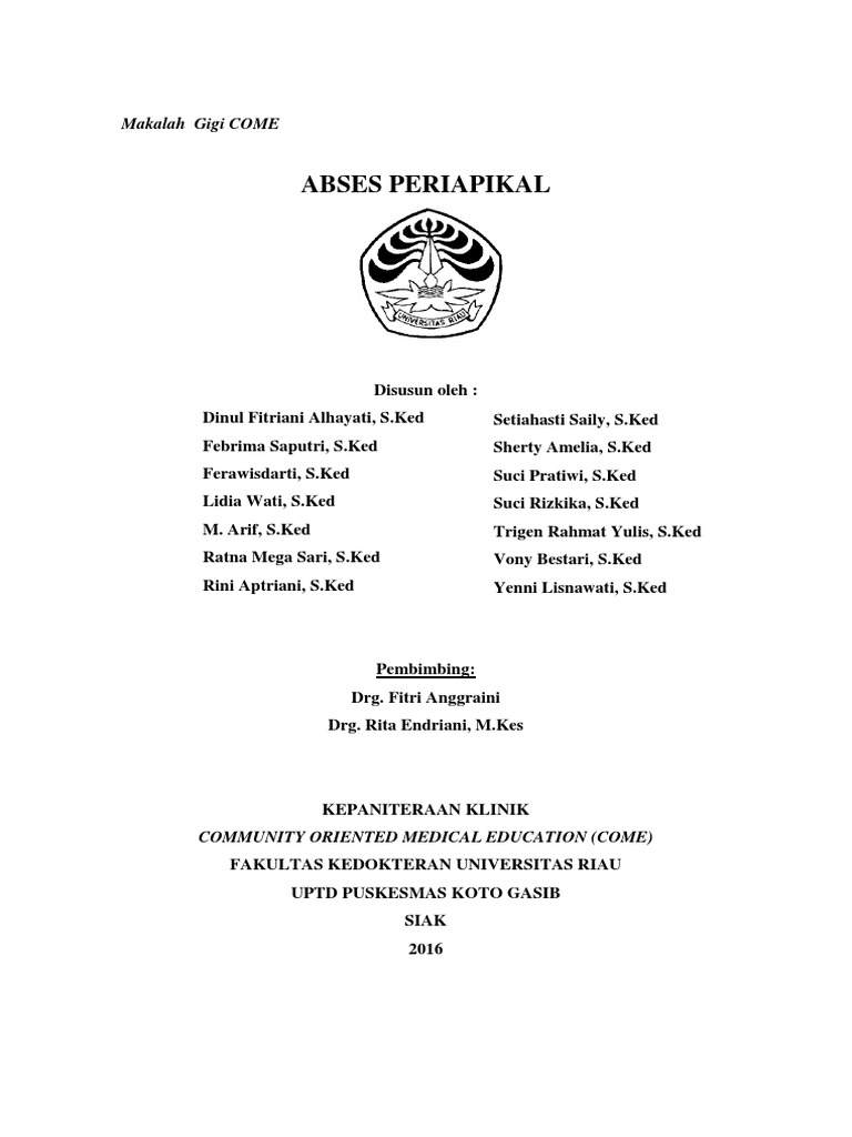 Abses Periapikal | PDF