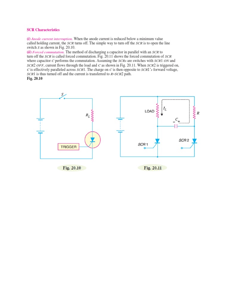 SCR Characteristics (I) Anode Current Interruption | PDF