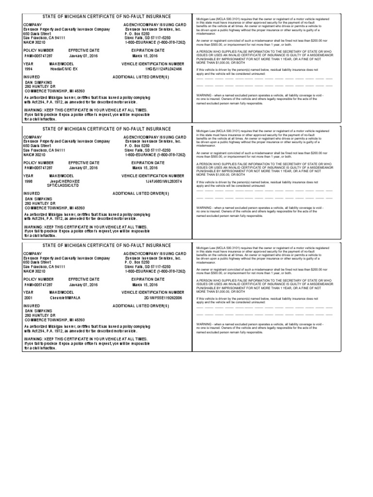 Michigan No-Fault Insurance Guide | PDF | Misdemeanor | Insurance