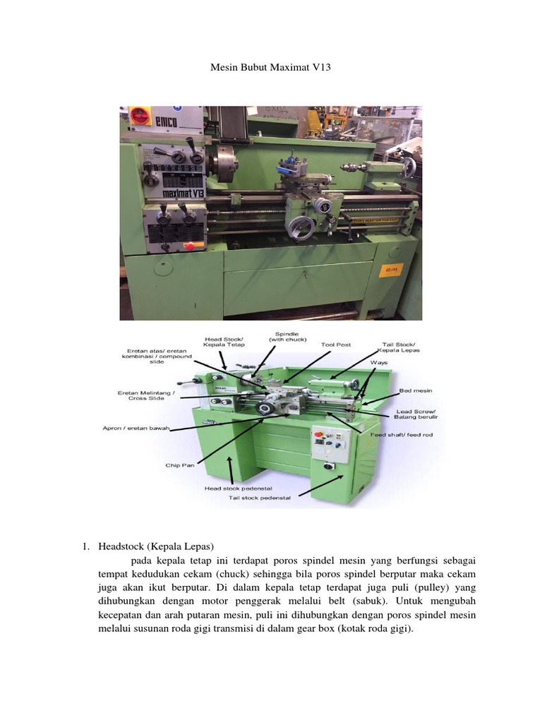 Mesin Bubut Maximat V13 | PDF