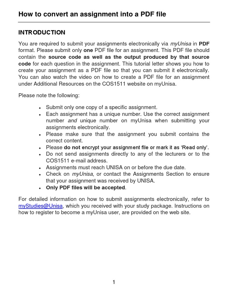 How To Convert An Assignment Into A PDF | PDF | Portable Document Format | Computer File