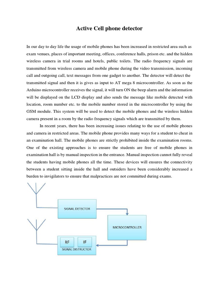 Active Cell Phone Detector | PDF | Arduino | Microcontroller
