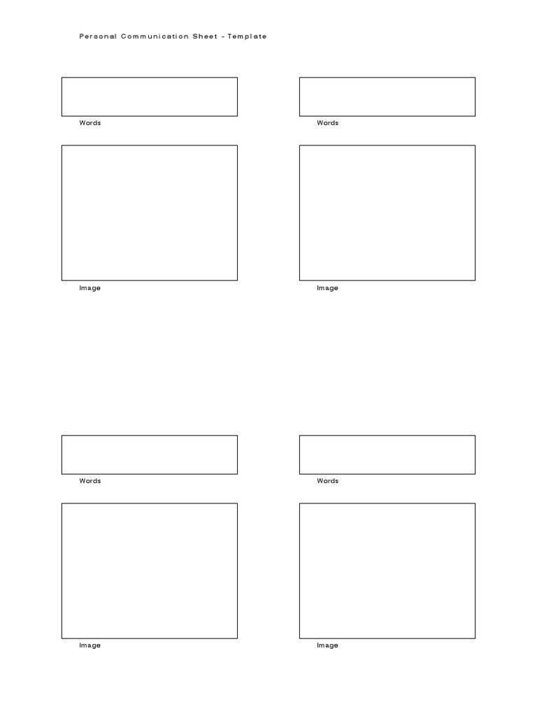 Personal Communication Sheet - Template | PDF | Media Technology ...