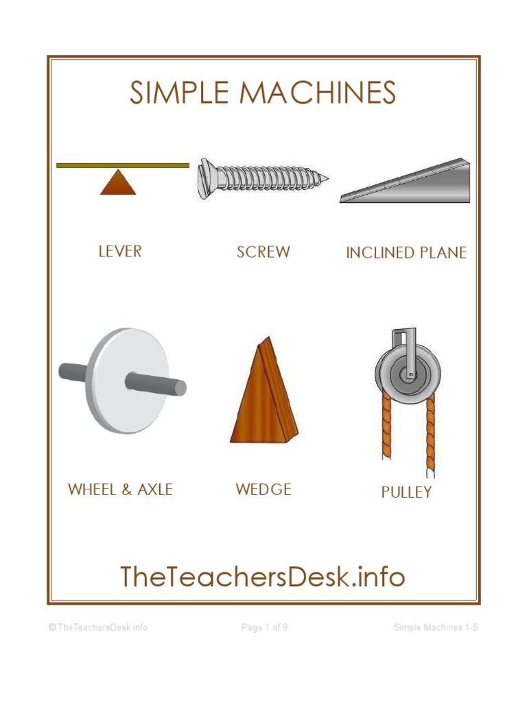 Simple Machines PREVIEW | PDF | Machines | Tools
